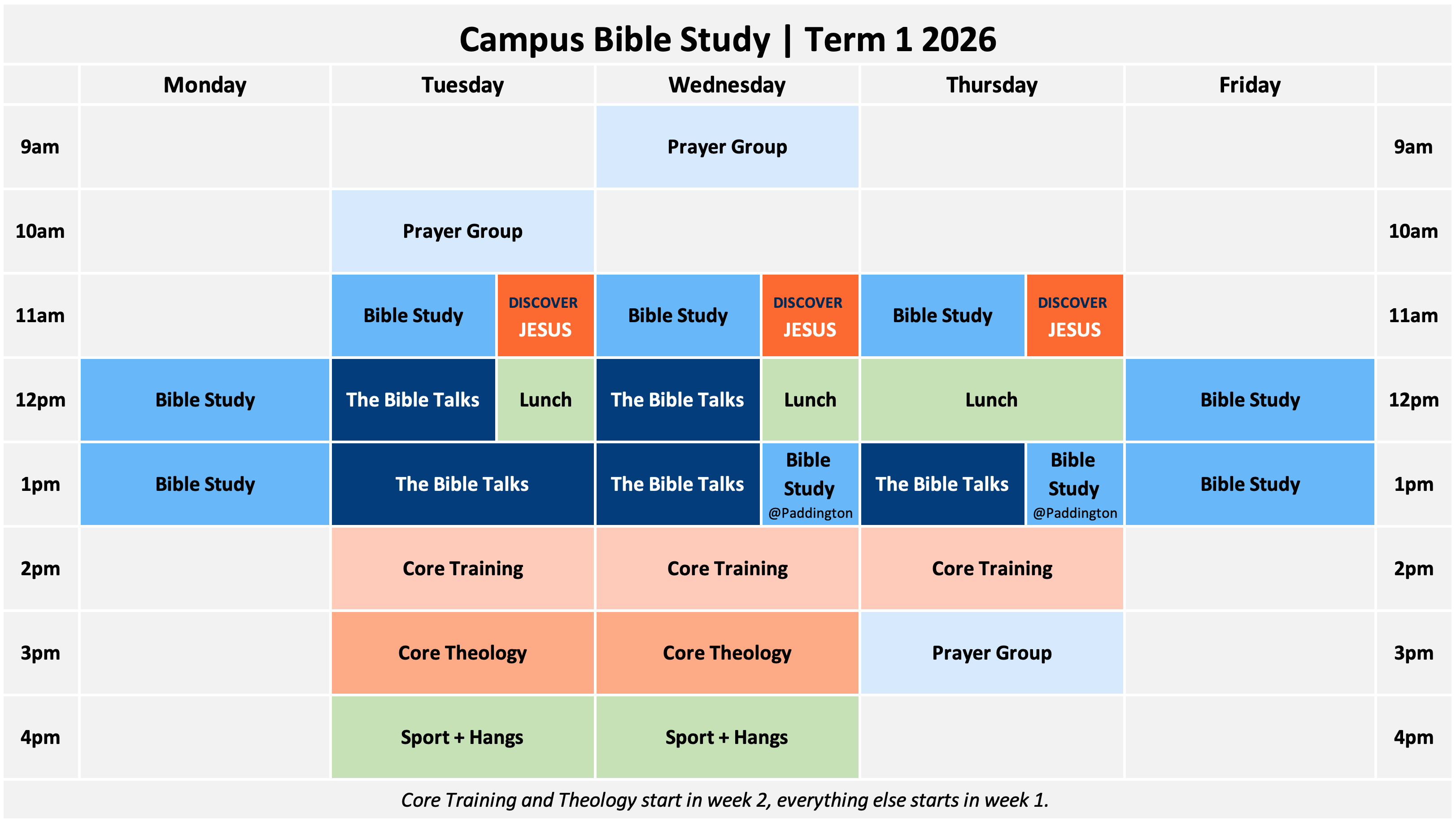 _What's On Now — Campus Bible Study