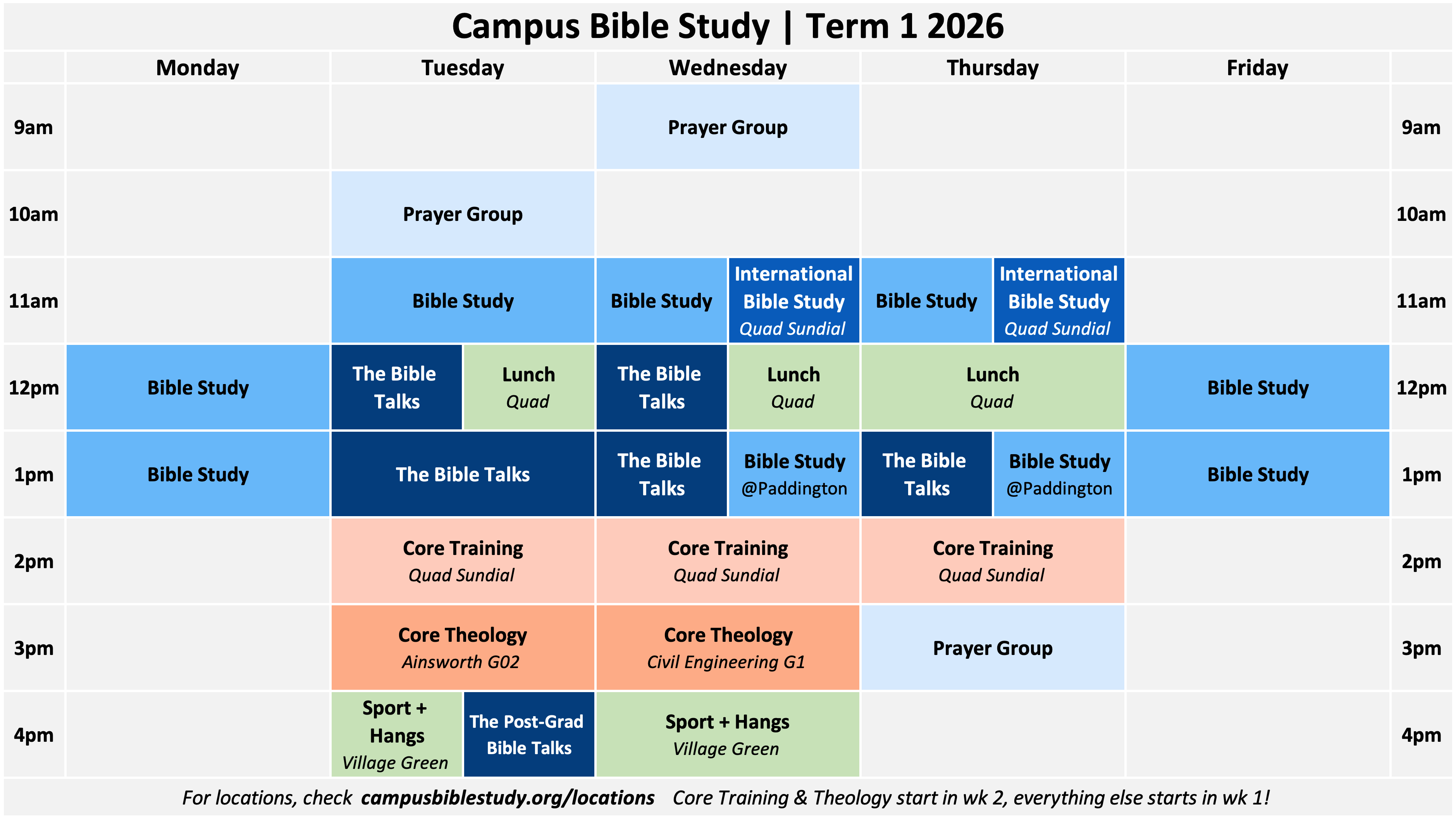 _What's On Now — Campus Bible Study